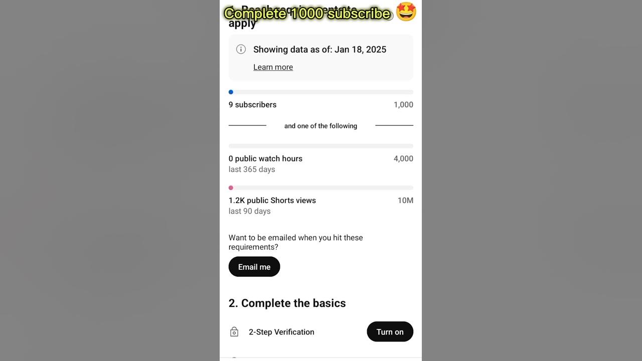 1000 subscribers complete shorts ll channel monitization - YouTube