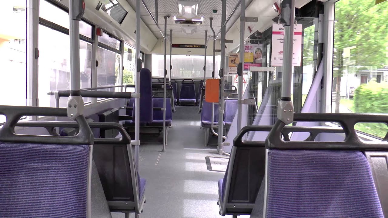 Lucerne VBL short trolleybus trailer 307 ride - YouTube