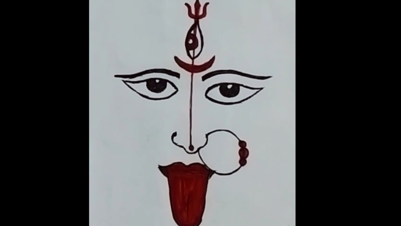 Makali Face Drawing||Mahakali|| 😱🌺🙏#shorts #short #viral #youtubeshorts ...