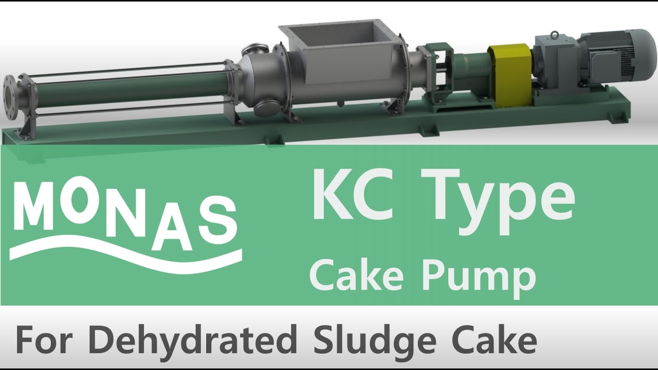 KC Type Pump - Progressive cavity pump for dehydrated sludge cake - YouTube
