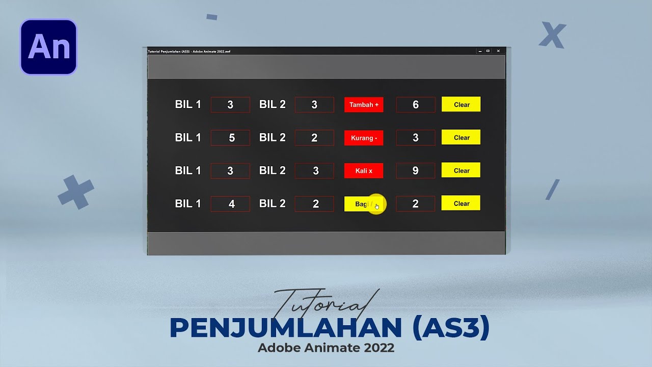 Tutorial Penjumlahan (AS3) - Adobe Animate 2022 - YouTube
