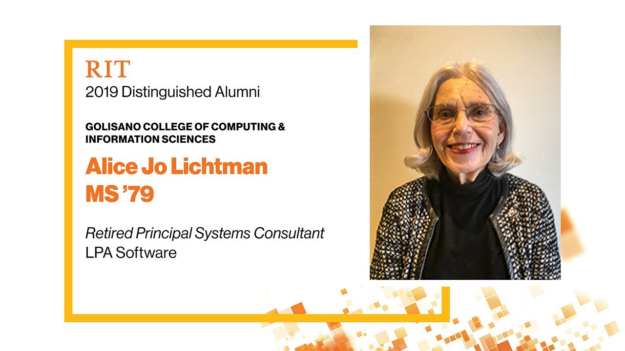 2019 GCCIS Distinguished Alumna: Alice Jo Lichtman MS ’79 - YouTube
