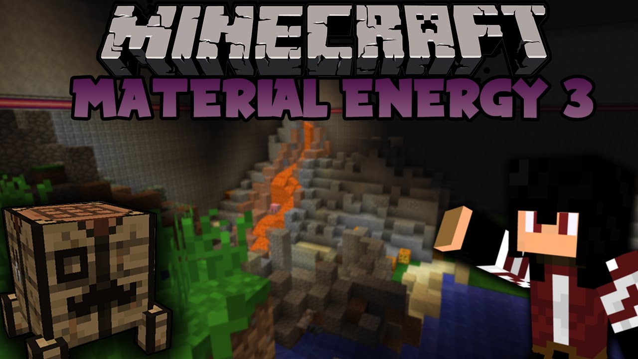 MADEIRA, CAVERNA E AJUDANTES - Minecraft Material Energy 3 #2 - YouTube