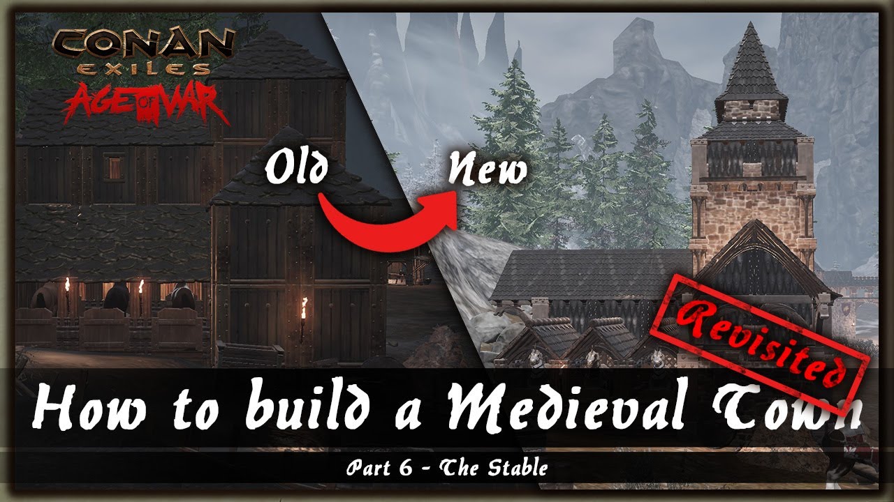 HOW TO BUILD A MEDIEVAL TOWN REVISITED #6 - THE STABLE [SPEED BUILD ...