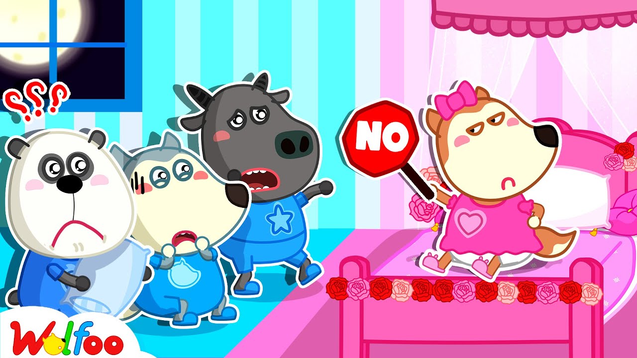 Wolfoo and Friends Bedtime Stories: Who Can Sleep in the Pink Bed ...