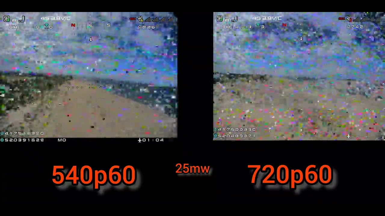 hdzero 540p60 vs 720p60 range test. - YouTube