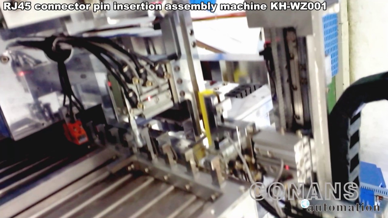 RJ45 connector pin insertion assembly machine RJ45 konektör pimi takma ...
