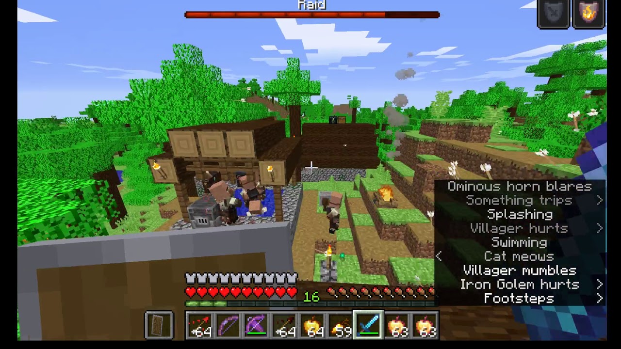 Defeating a Minecraft Raid. FIRST MINECRAFT VIDEO😁. - YouTube