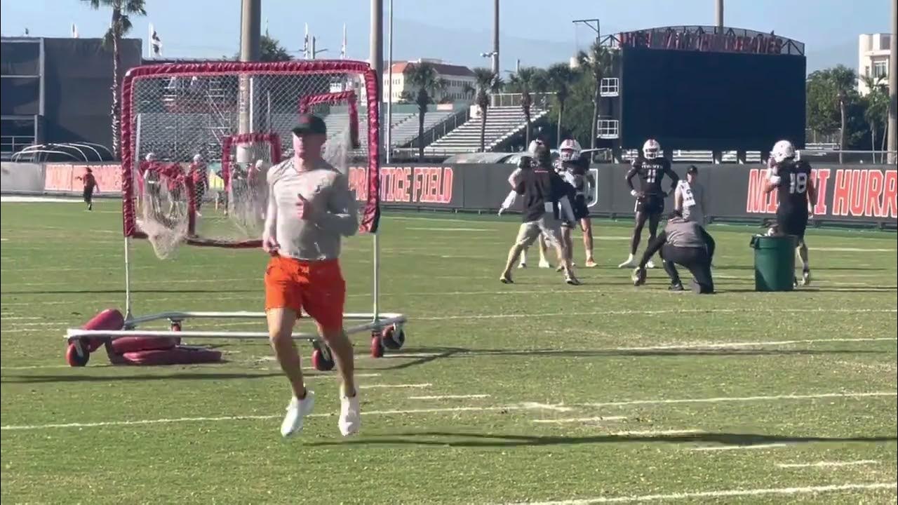 Miami Hurricanes March 21 Spring Practice Qb Accuracy Drill Youtube