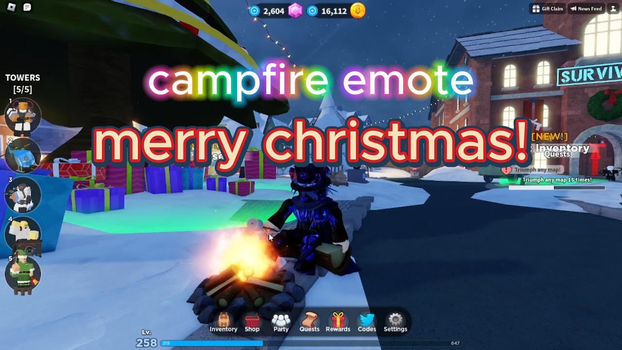 Getting campfire emote tds - YouTube