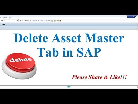 How to delete Asset Master Tab in SAP - YouTube