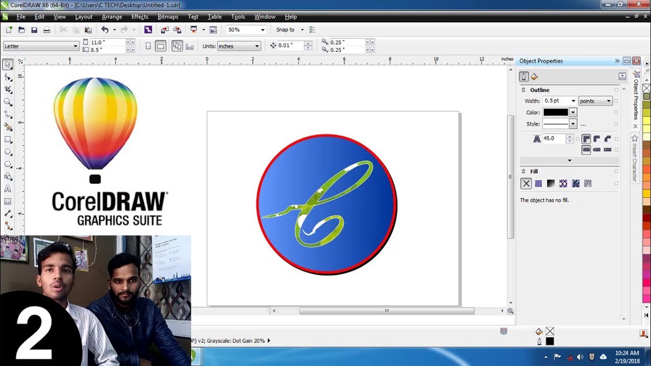 Coreldraw basic Logo Design tutorials in Hindi - Lesson 2 - YouTube
