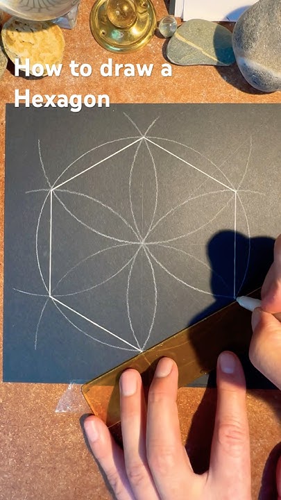 How to draw a Hexagon the easy way. Fast - YouTube