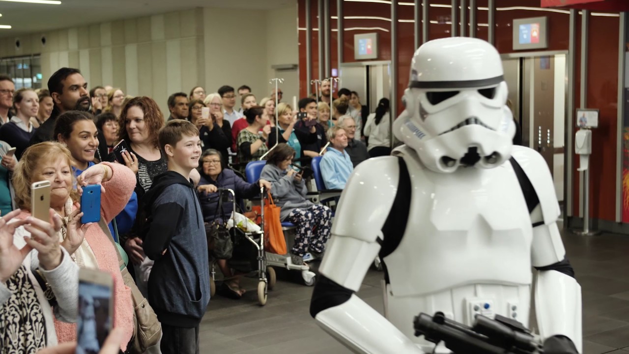 Star Wars flash mob at Fiona Stanley Hospital - YouTube