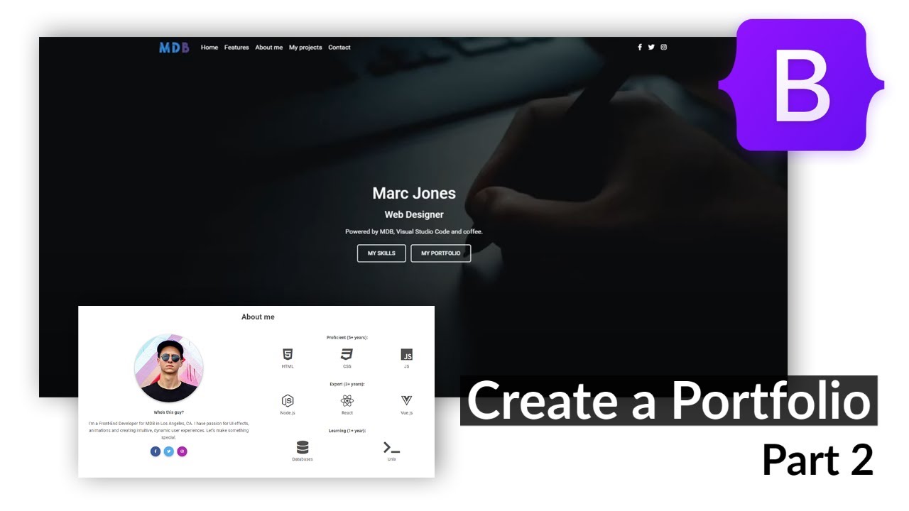 Advanced Portfolio with Bootstrap 5 & Material Design 2.0 (MDB 5 ... Advanced Portfolio with Bootstrap 5 & Material Design 2.0 (MDB 5 ...