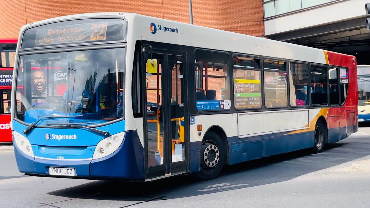Stagecoach Bus Rotherham 22616 On 221 From Doncaster To Rotherham - YouTube
