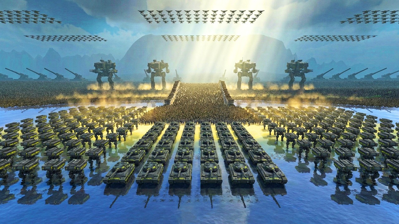The Chaos HORDE: 3,700,000 MONSTERS vs PANTHER TURRET, ORC TANK & T45 ...