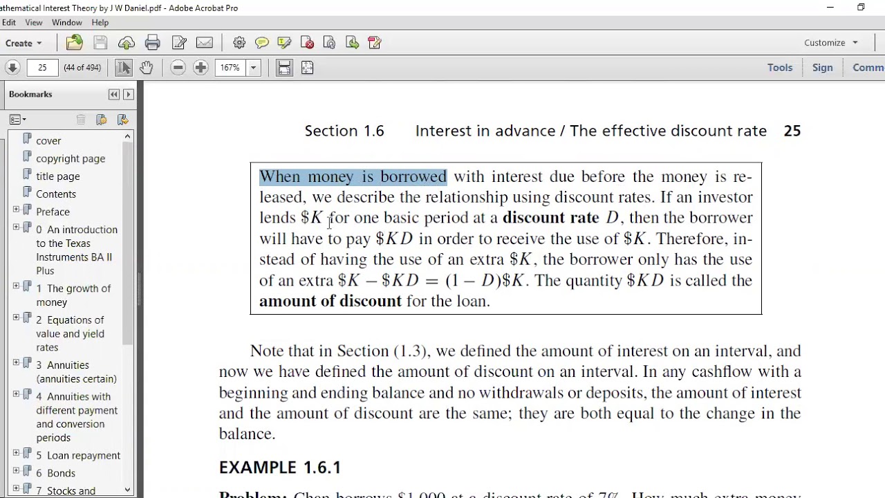 Effective Discount Rate Vs Effective Interest Rate - YouTube