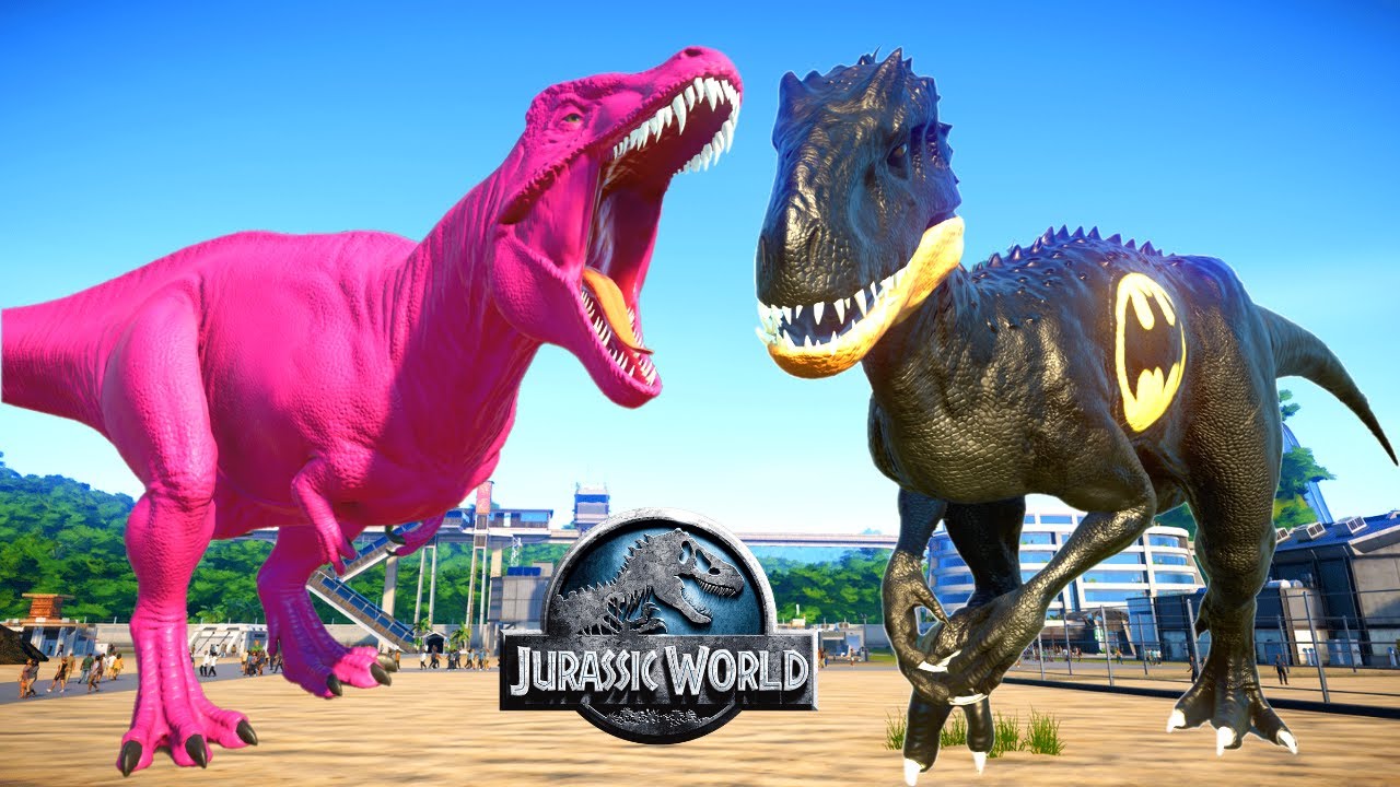 Batman Indominus rex, Rose Acrocanthosaurus, Giganotosaurus, T-Rex big ...