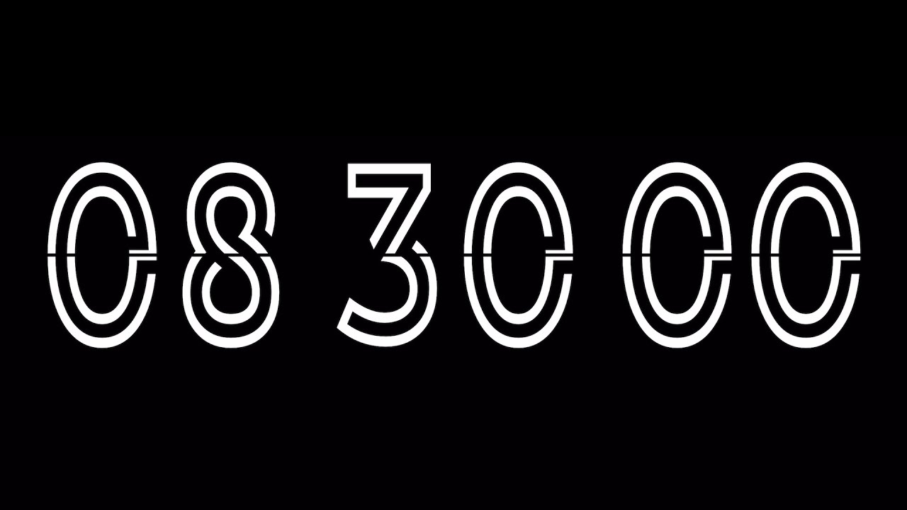 8 hours 30 minute countdown, Timer & alarm flip clock. - YouTube