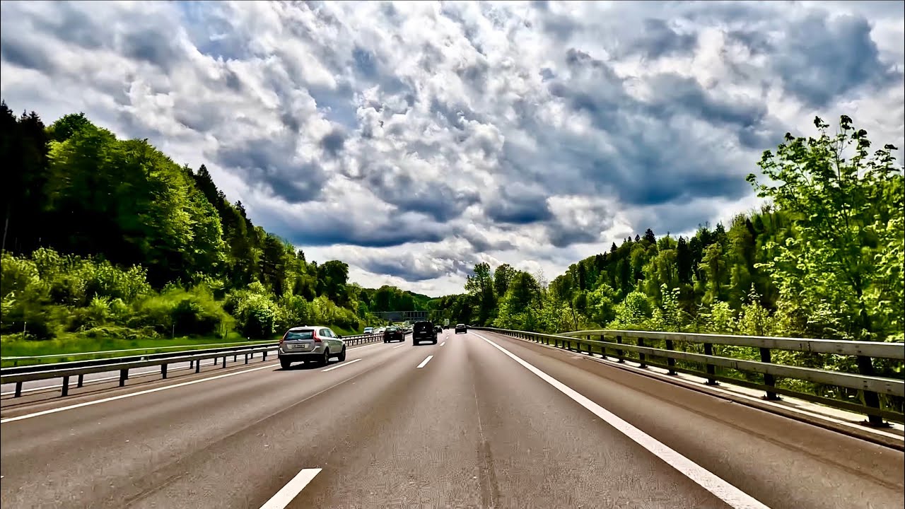 Driving in Swiss ,Highway Winterthur To Zurich - Switzerland 4K - YouTube
