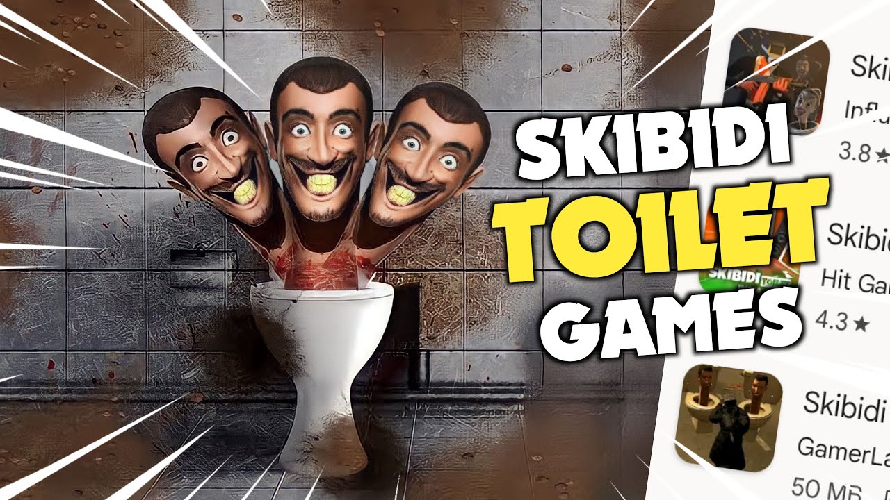 Playing skibidi toilet games in mobile - YouTube