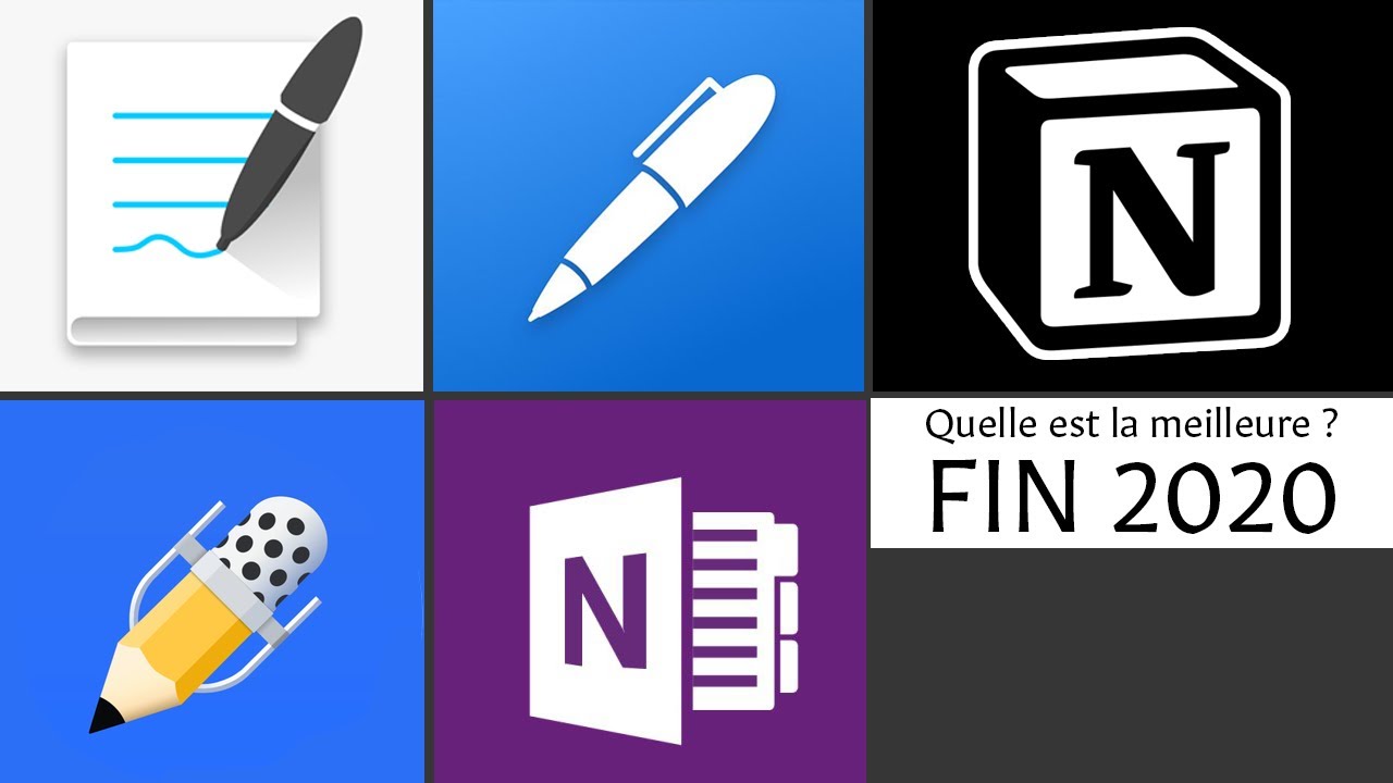 Les notes fin 2020 Notability, Goodnotes, Noteshelf, oneNote & Notion ...