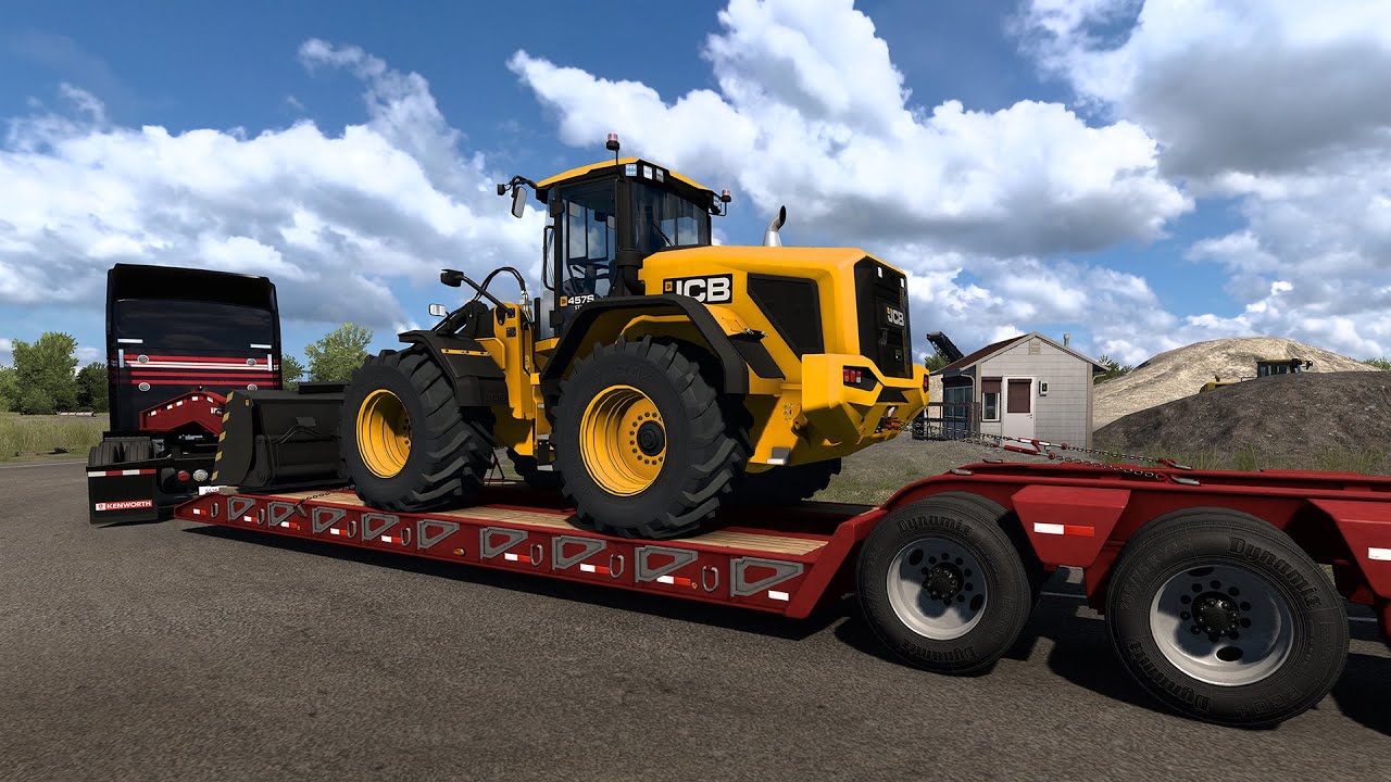 🔴 LIVE - ATS: Hauling JCB Equipment around City! | American Truck ...
