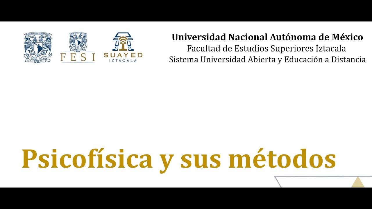 La psicofísica y sus métodos - YouTube