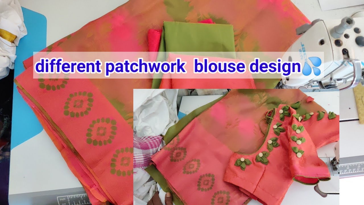 trending patch work blouse👍 flower design,🤔fabric button blouse ...