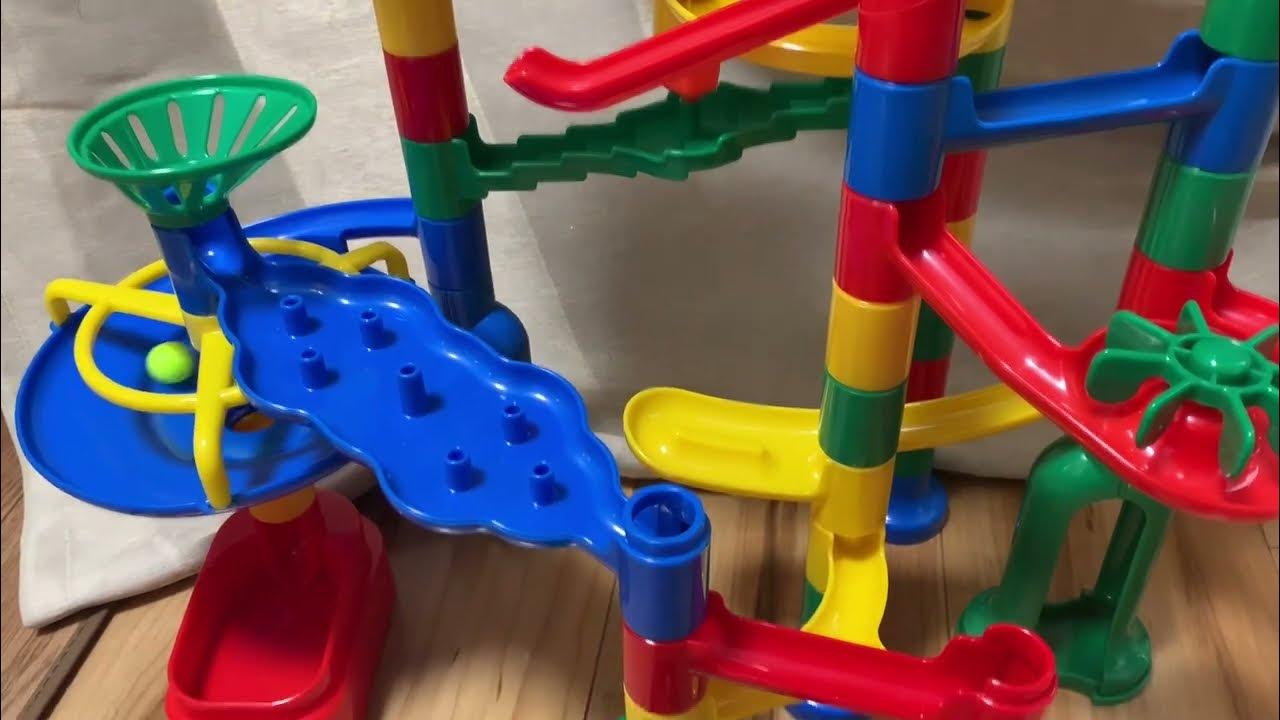 Marble Run Number 1 with jump, slopes and rotation - YouTube