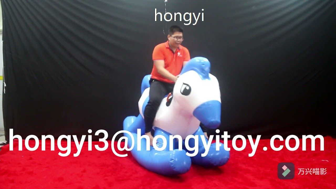 riding inflatable horse TLP little pony sph cartoon inflatable - YouTube