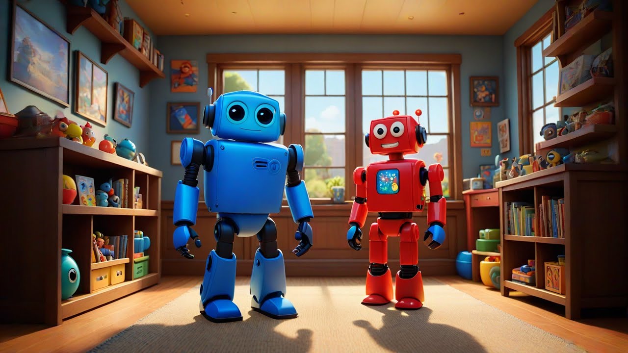 Three Toy Robots Spin and Zoom | Counting Song for Kids | Nursery ...