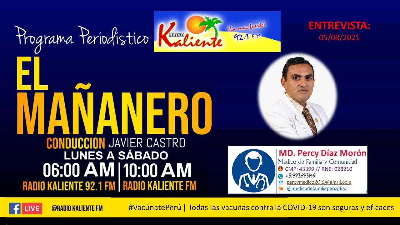 Entrevista: Md. Percy Díaz Morón / Conoce más sobre la Vacunas Contra ...