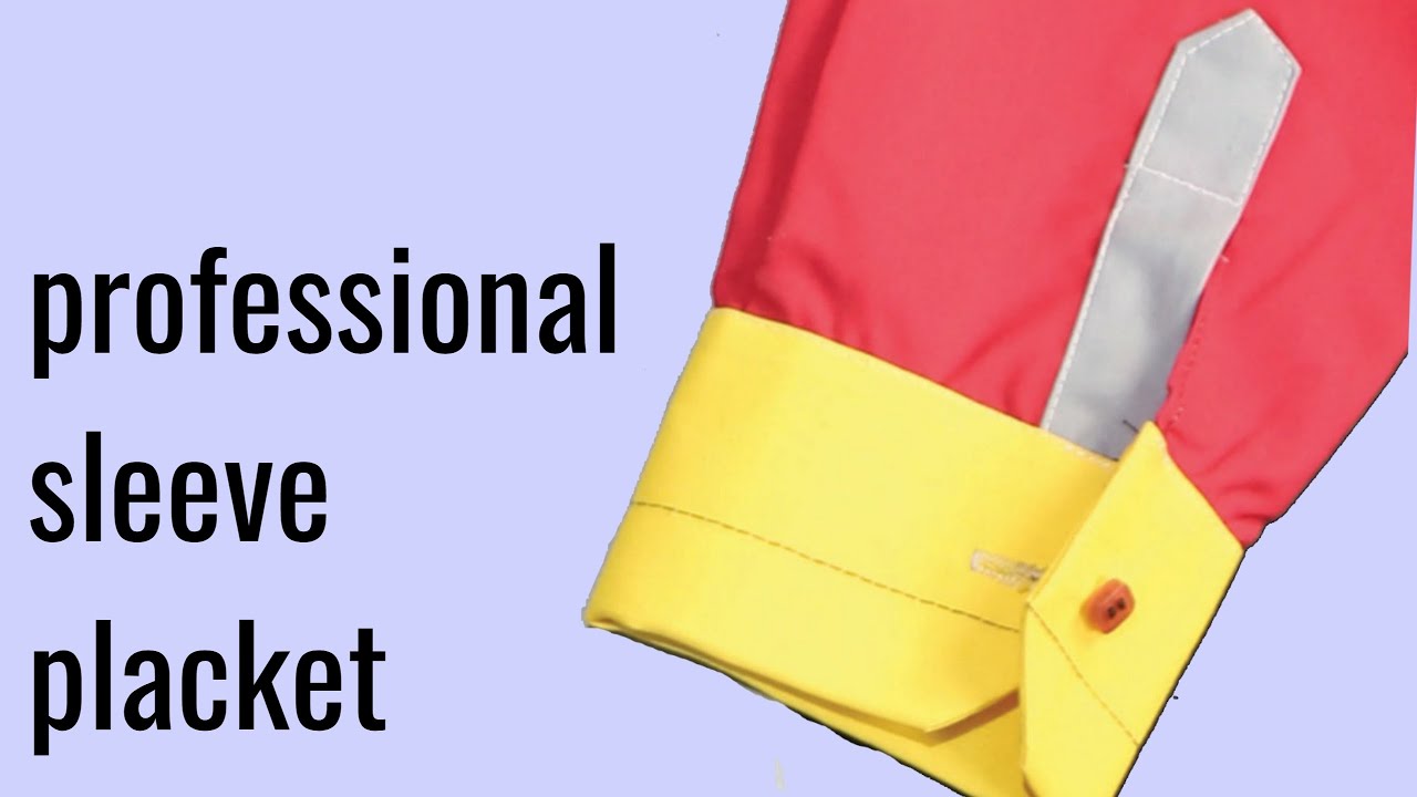 How to sew sleeve placket/easy way for beginners - YouTube