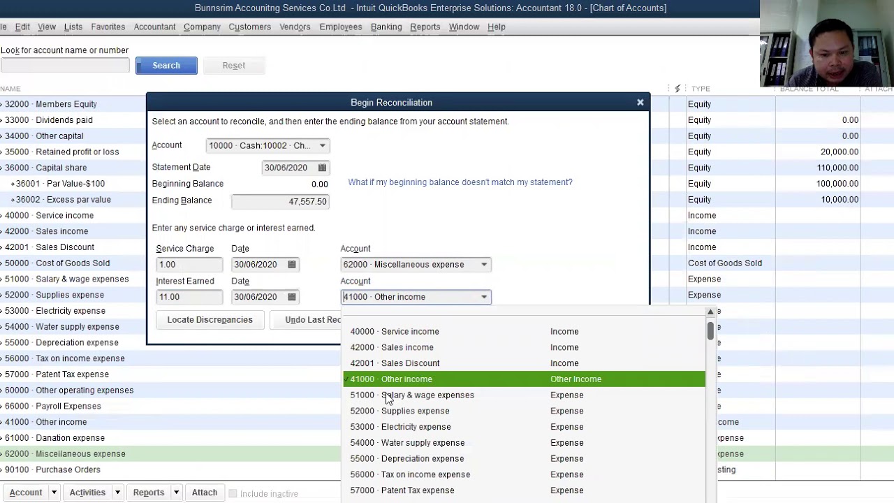 QuickBooks Accounting# 17 Bank reconciliation into Quick Books - YouTube