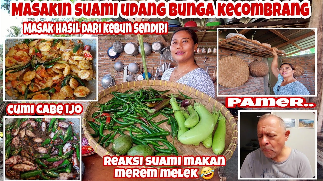MASAKIN SUAMI UDANG BUNGA KECOMBRANG ‼️cumi cabe ijo,sambel terong ...
