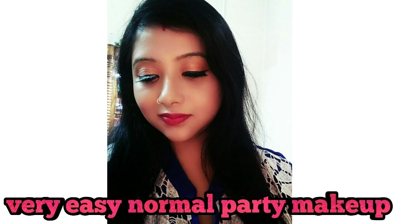 Very Easy Normal Party Makeup - YouTube