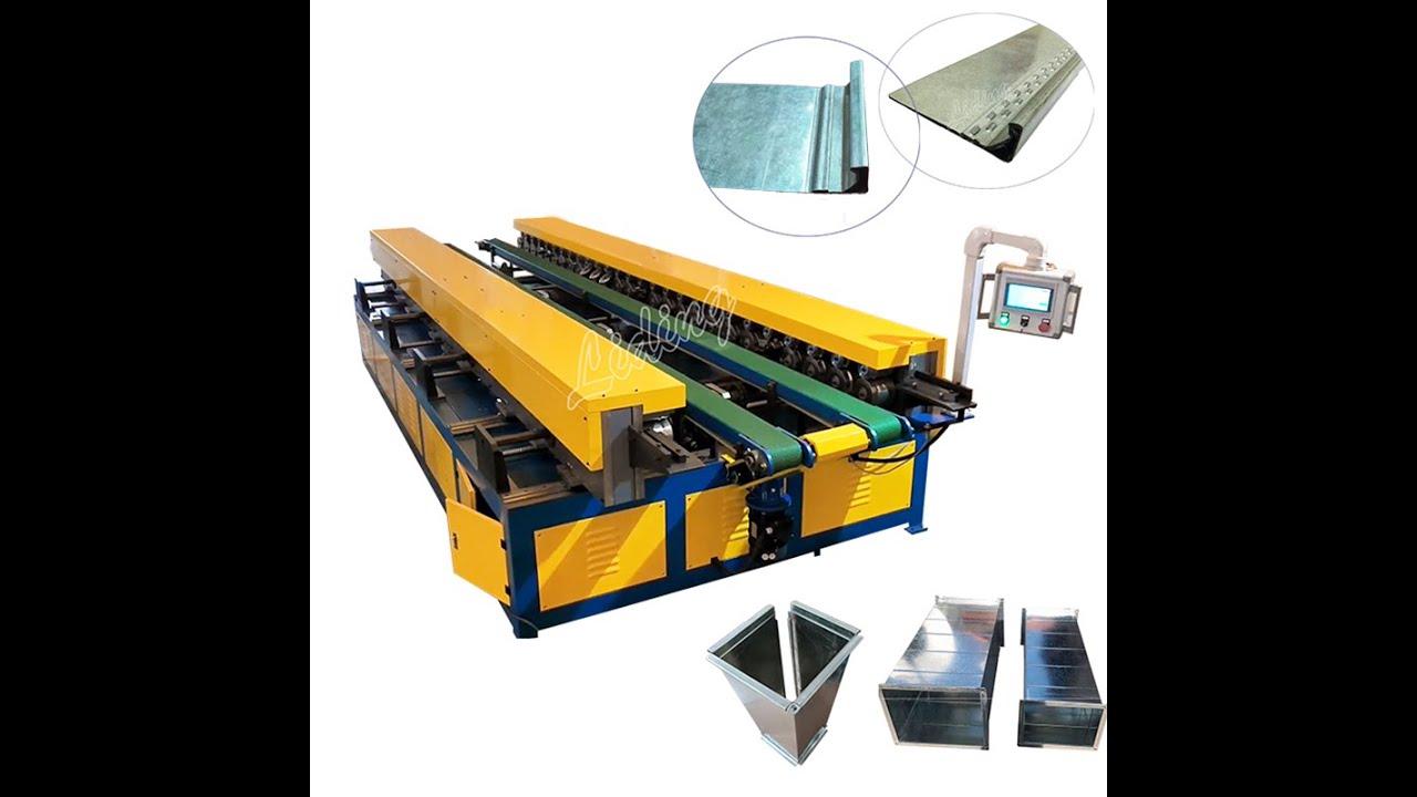 GDF/PDF Flange Duplex roll forming machine - YouTube