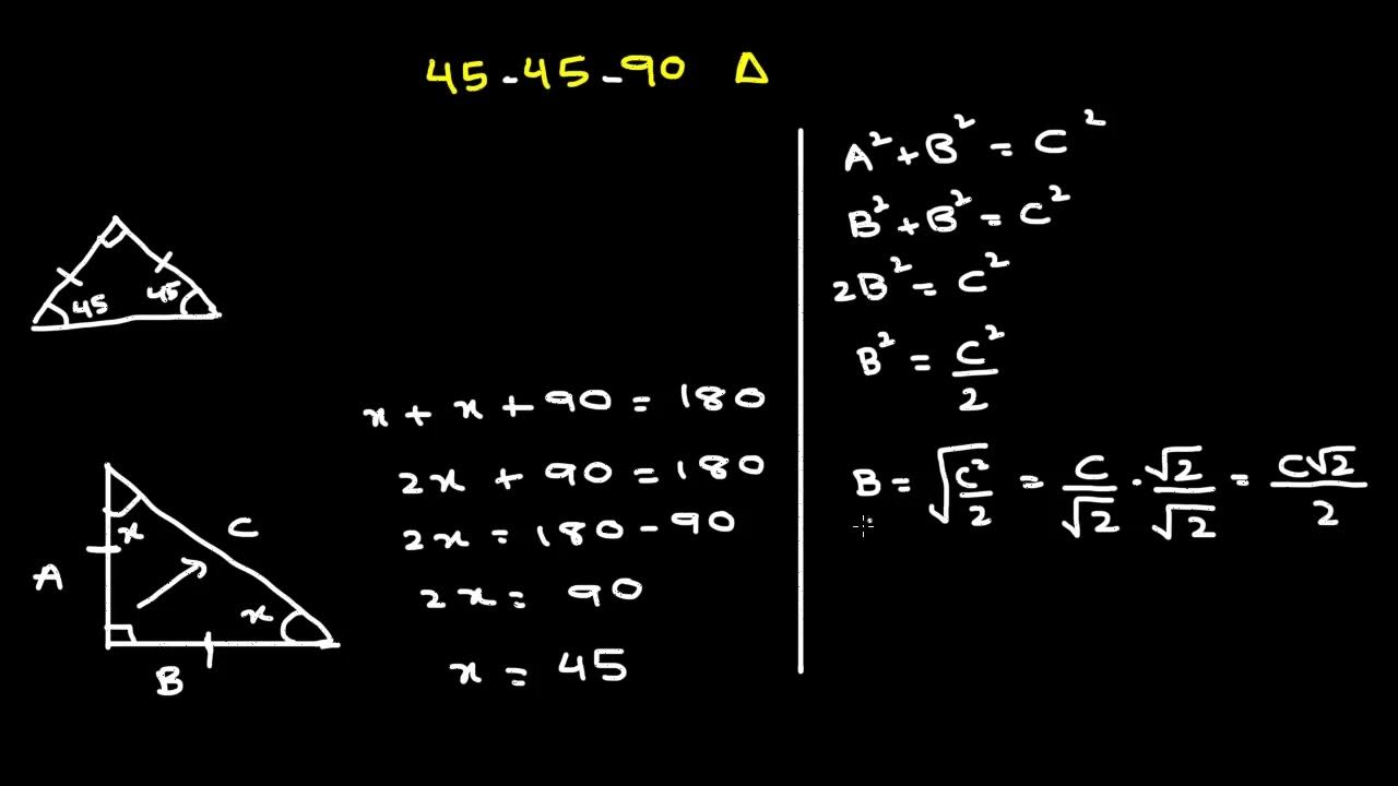 Special right triangles intro part 1 | Right triangles & trigonometry ...