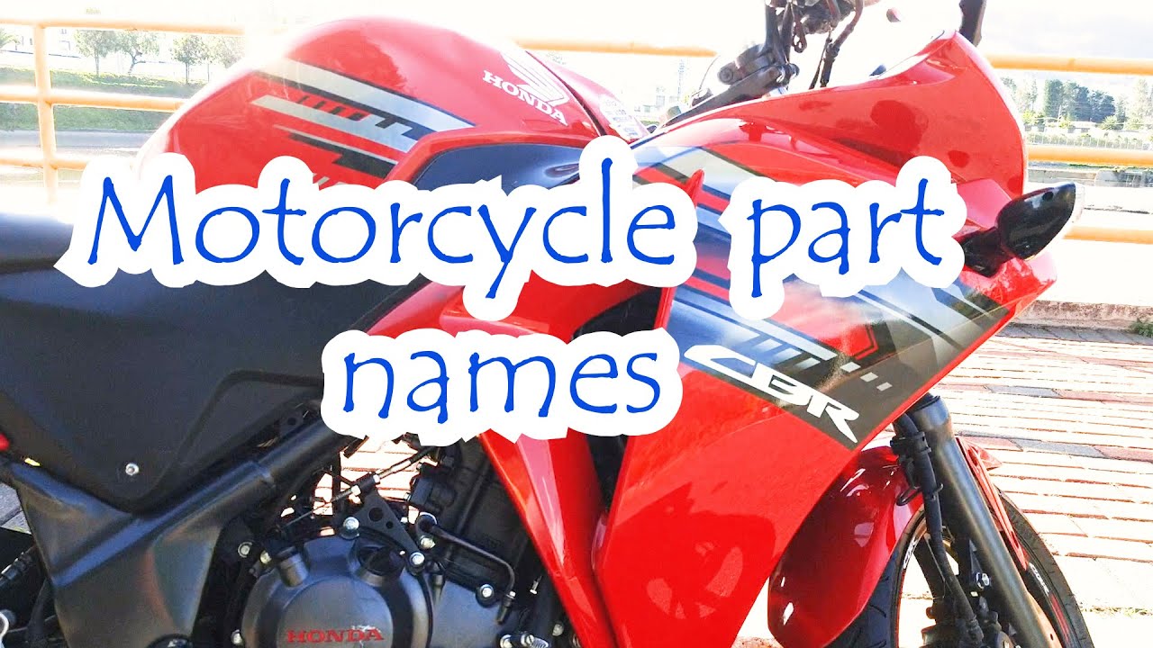 Vocabulario en Inglés de motos. Motorcycle part names - YouTube