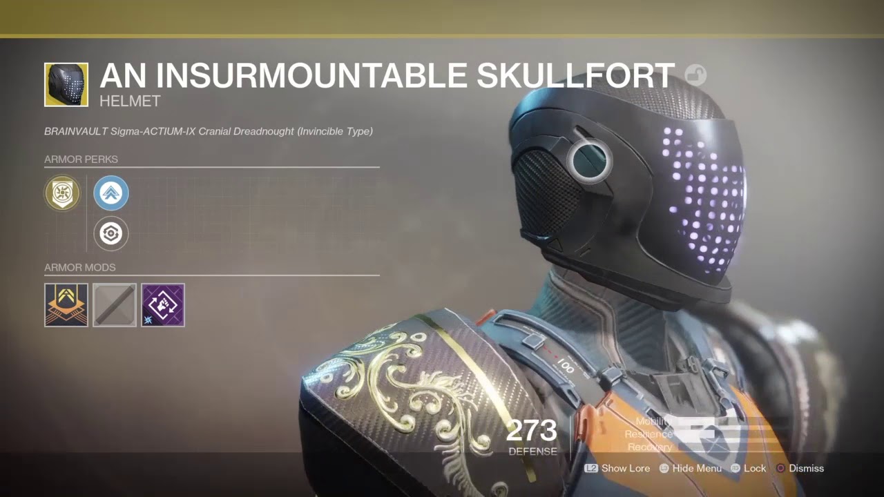 Destiny 2 - An Insurmountable Skullfort / Exotic Helmet - YouTube