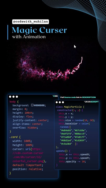Magic Curser - Using css & js ️ - YouTube