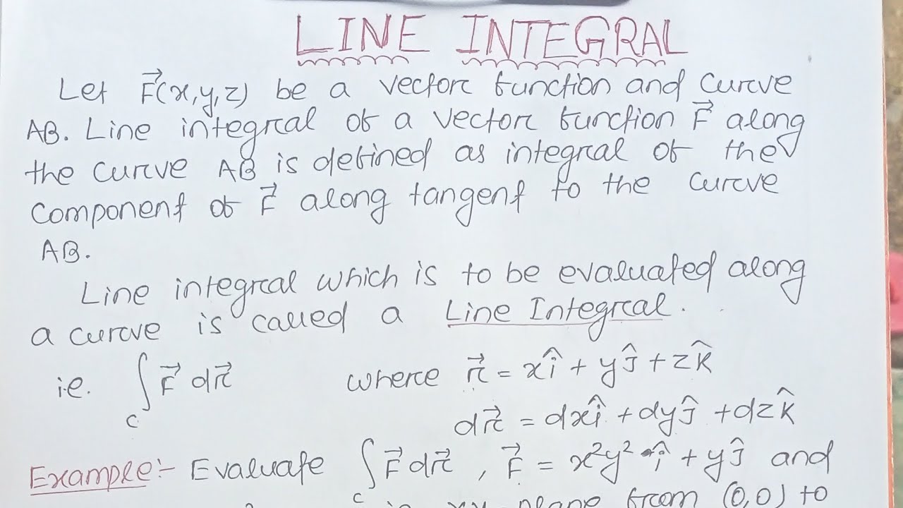 Finding line Integral along a square ...(Important Example)☝️☝️ - YouTube