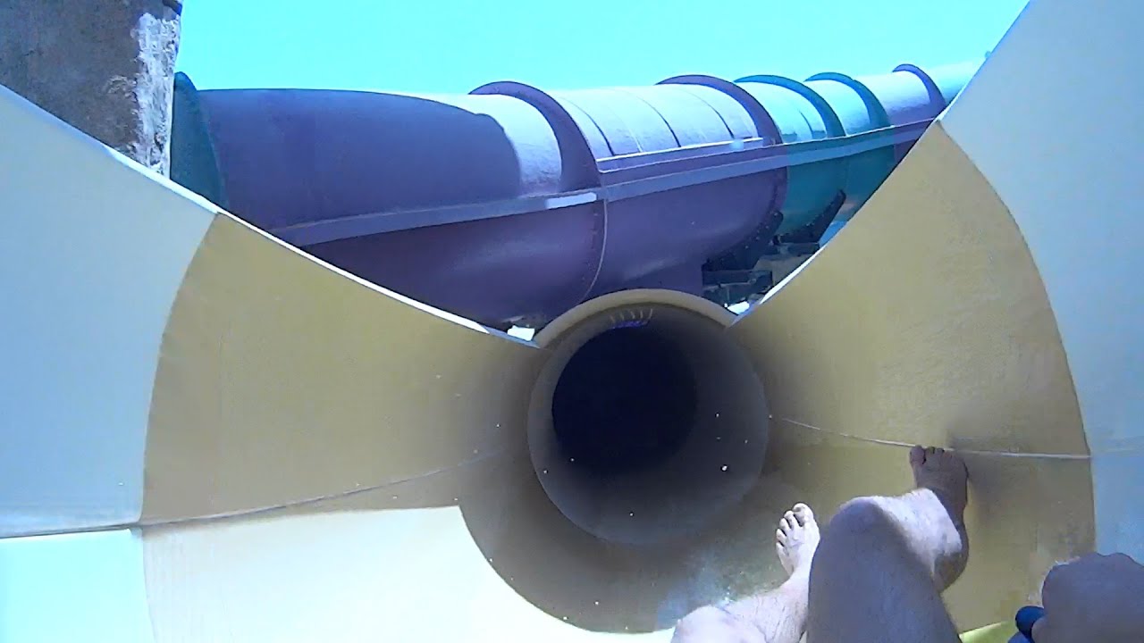 Snake's Tail Water Slide at Yas Waterworld - YouTube