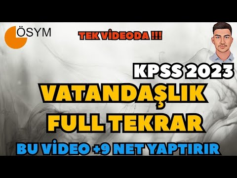 KPSS 2023 VATANDAŞLIK FULL TEKRAR ! BU VİDEO +9 NET YAPTIRIR ! #kpss2023 #kpssvatandaşlık #ösym #meb