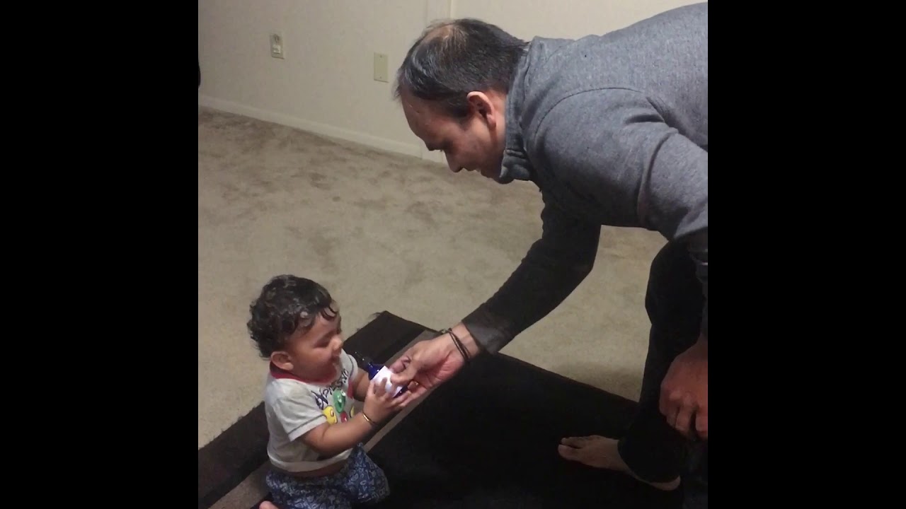 Snatching from 9 month old baby is not easy - YouTube