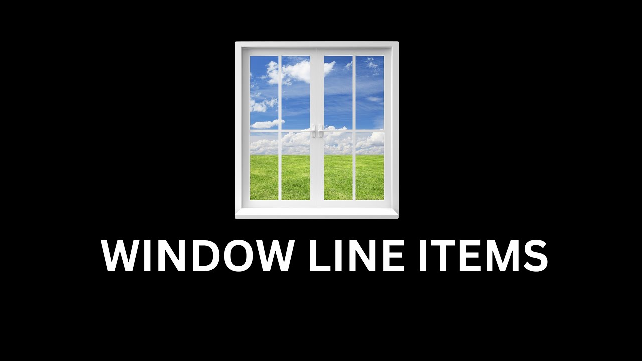 WINDOW XACTIMATE LINE ITEM - YouTube