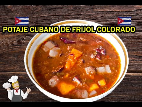 Potaje de frijoles Colorado Cubano/Frijoles colorado cubano receta ...