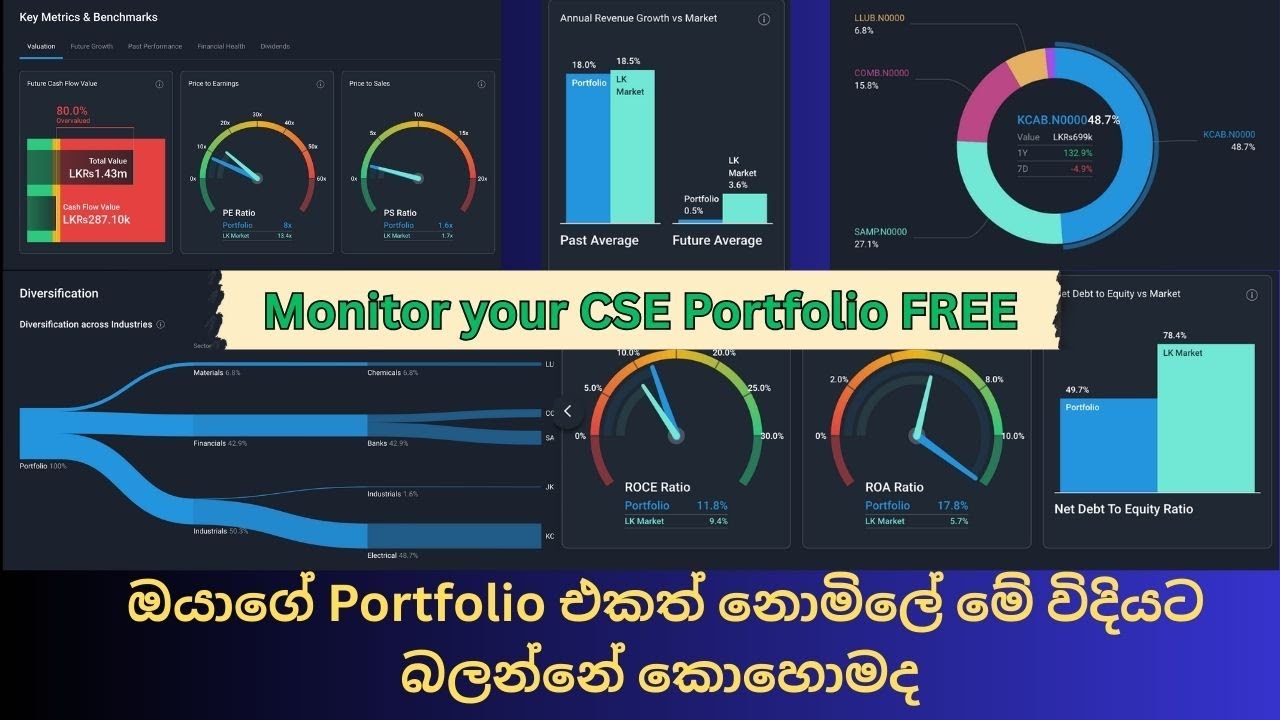 Monitor Your CSE Stock Portfolio FREE #cse #srilankastockmarket # ...